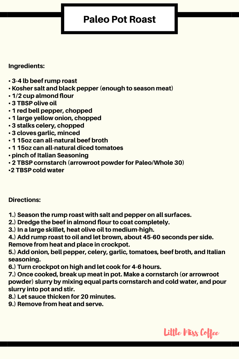 Easy Paleo Pot Roast Recipe – Little Miss Coffee